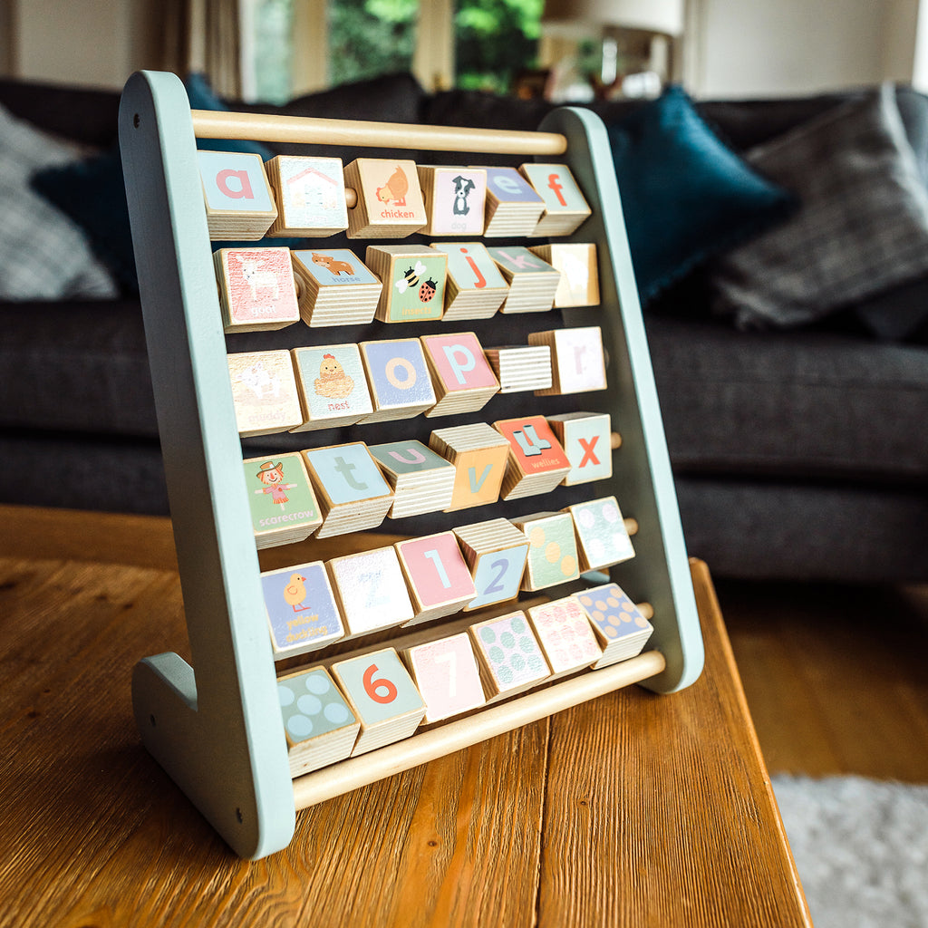 NEW! Farm Animal Alphabet Abacus– Orange Tree Toys