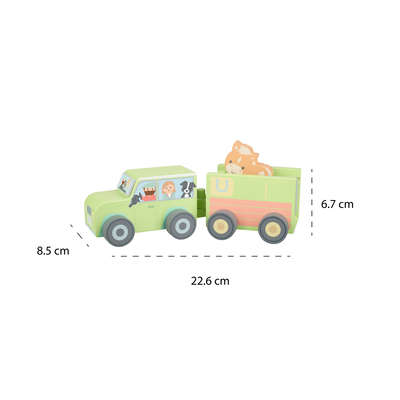 Farm 4x4 with Horse Box and Horse– Orange Tree Toys