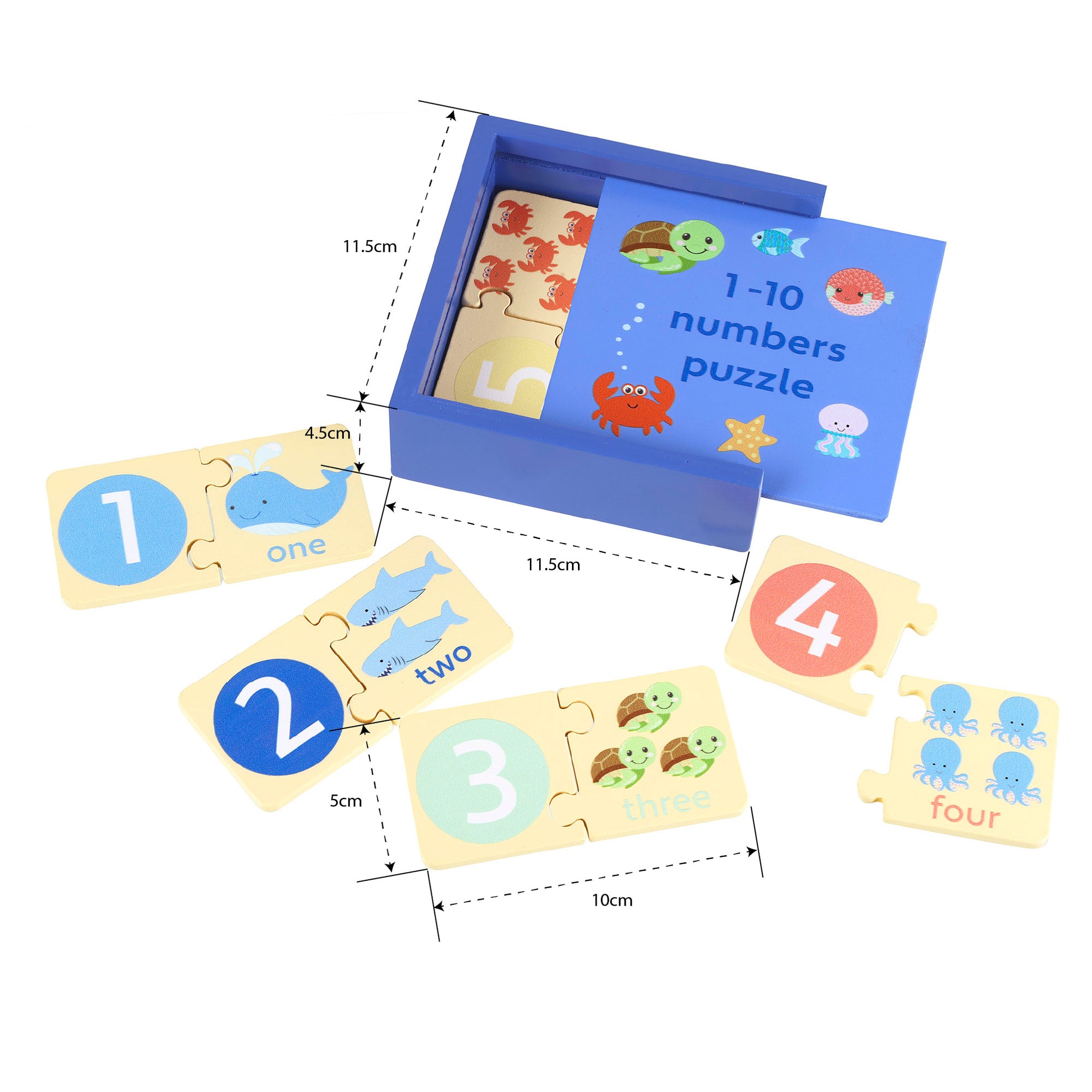 NEW Sea Life Numbers Puzzle in a box– Orange Tree Toys