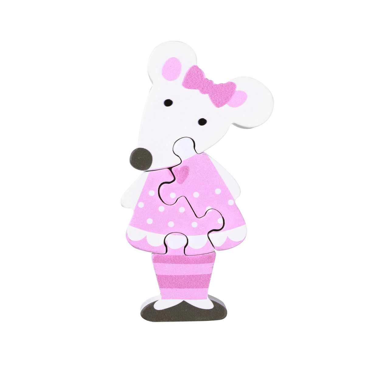 Pink Mouse Wooden Puzzle– Orange Tree Toys