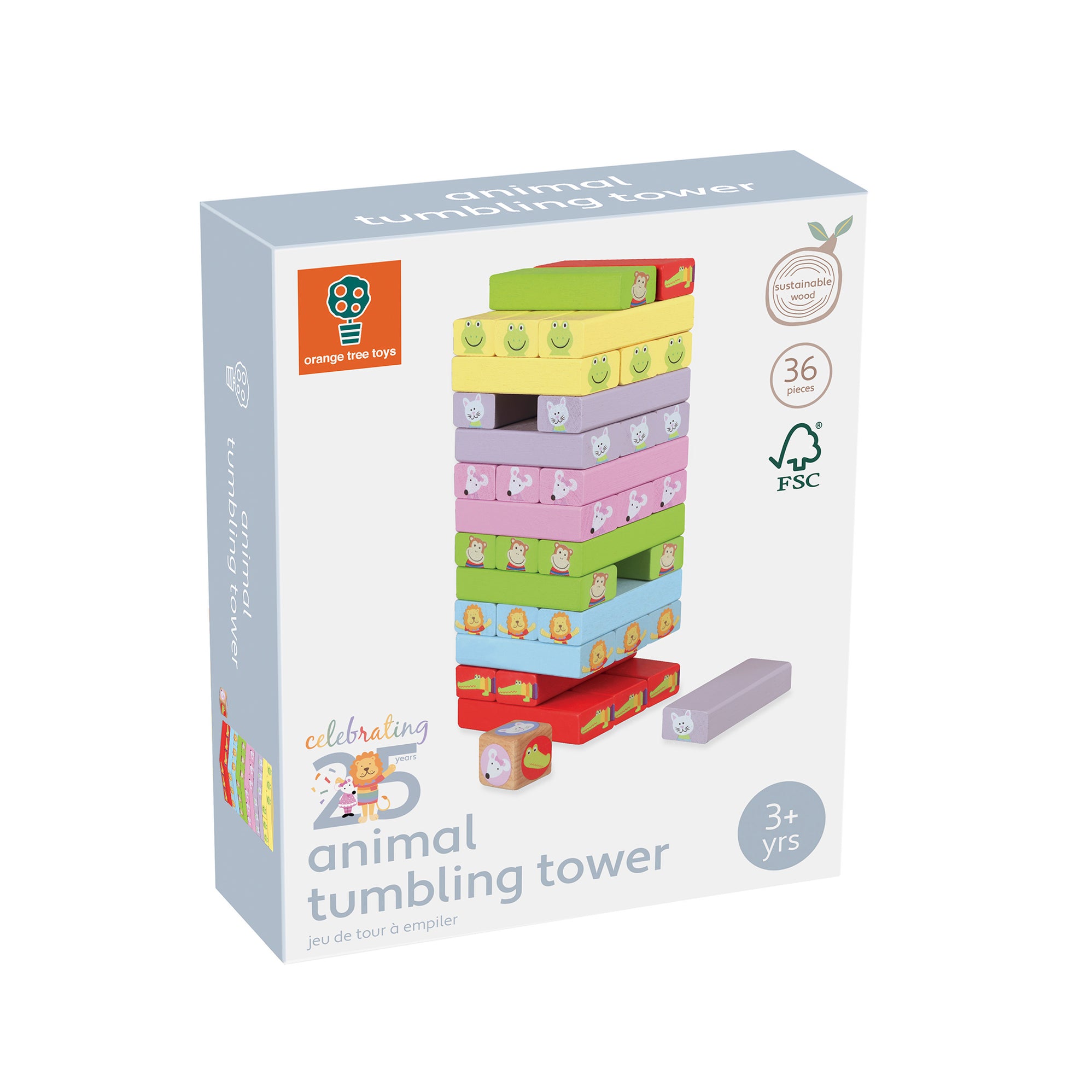 Animals Tumbling Tower– Orange Tree Toys