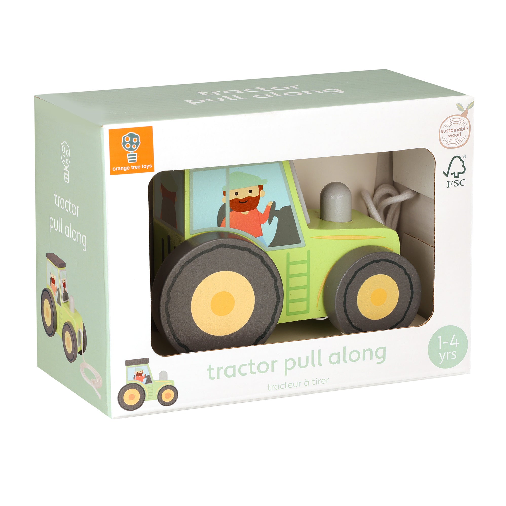 Tractor Pull Along– Orange Tree Toys