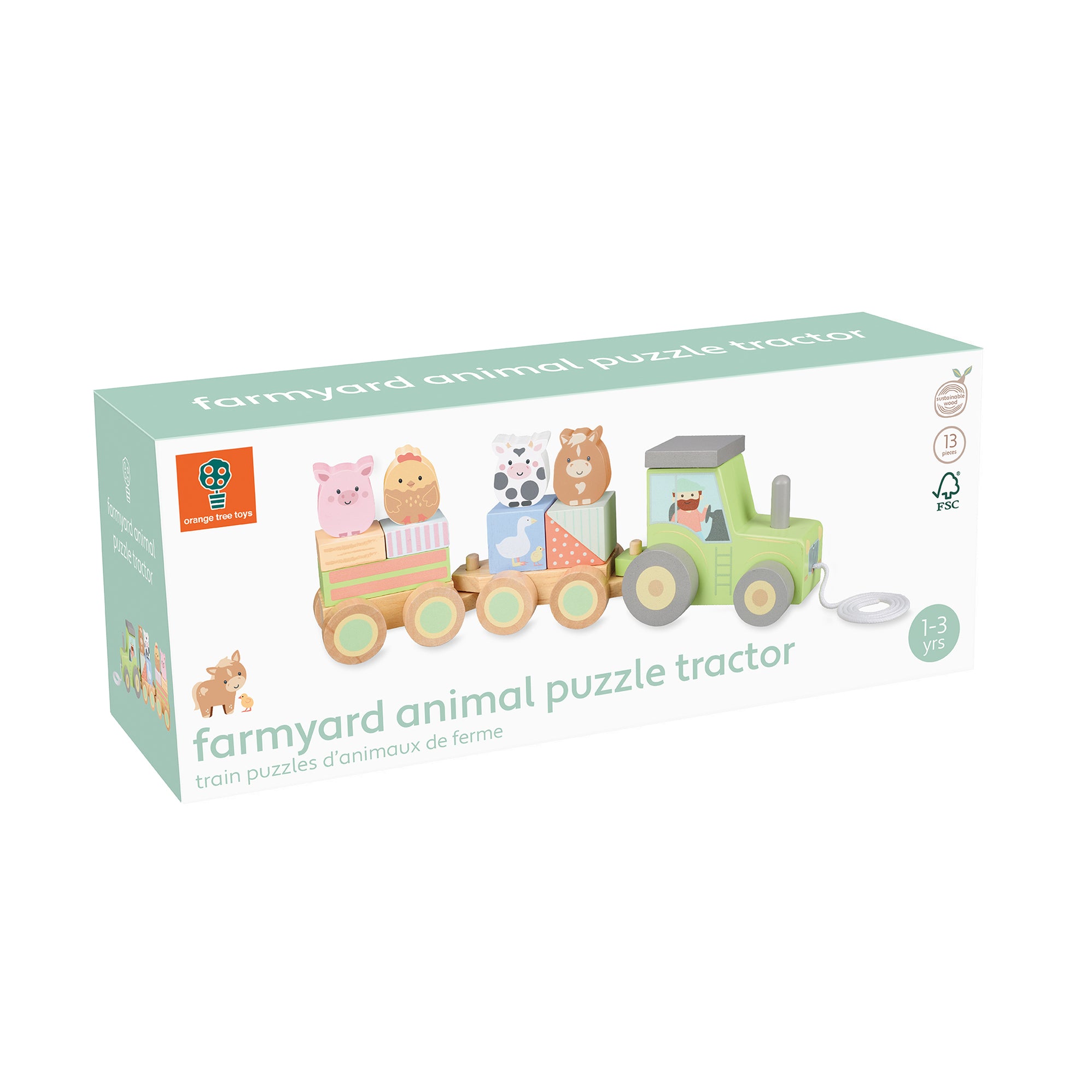 Farmyard Puzzle tractor– Orange Tree Toys
