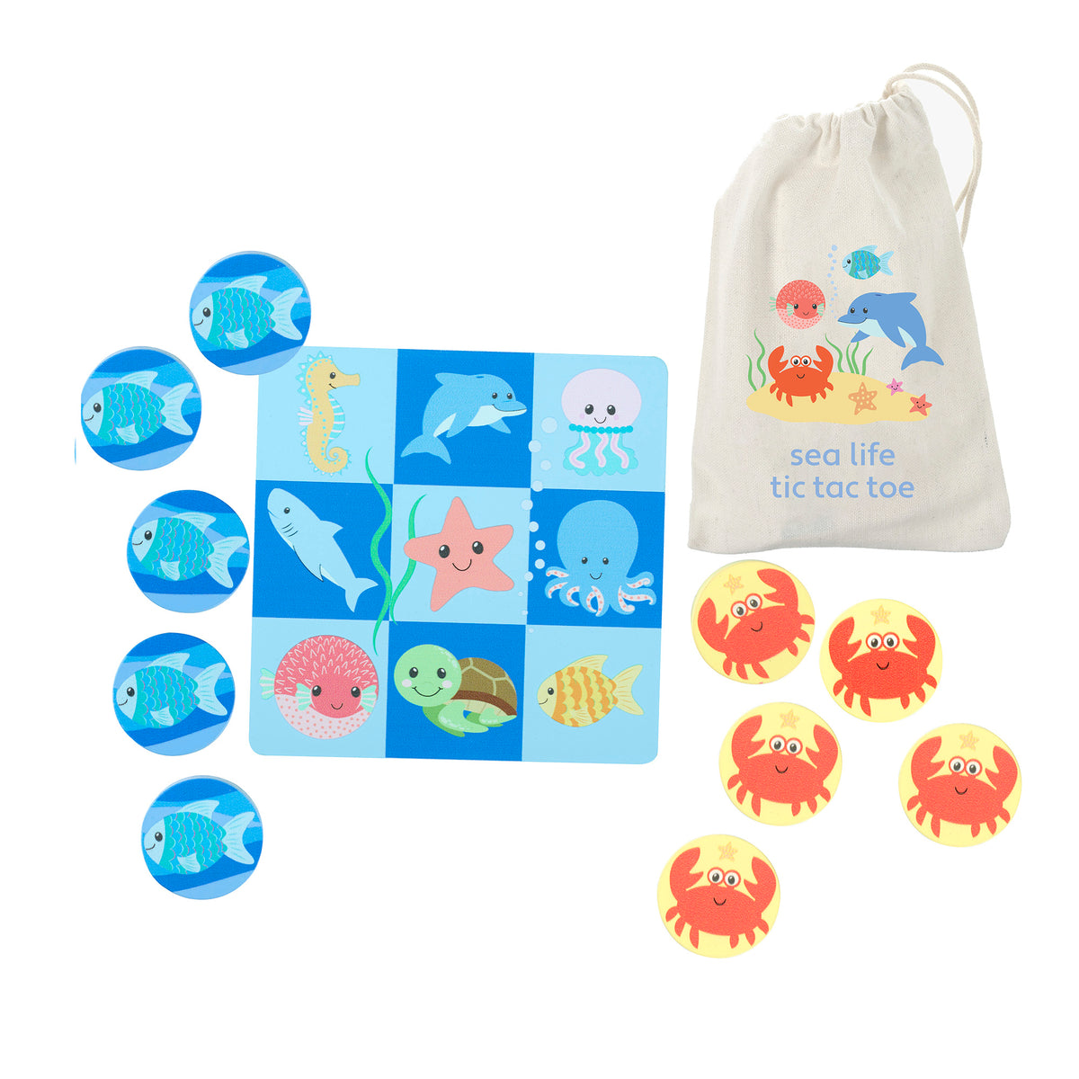 Sea Life Tic Tac Toe– Orange Tree Toys