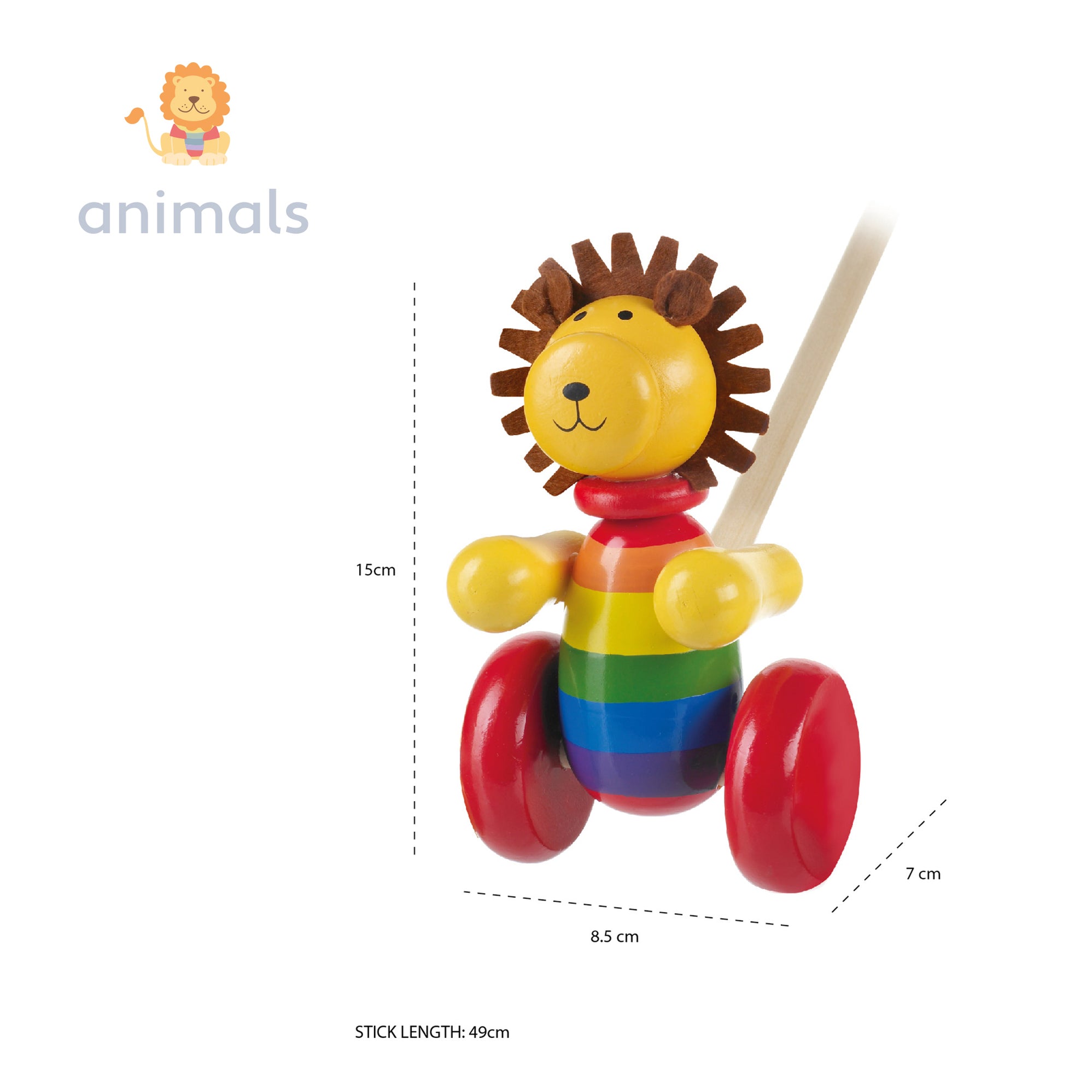Lion Push Along– Orange Tree Toys
