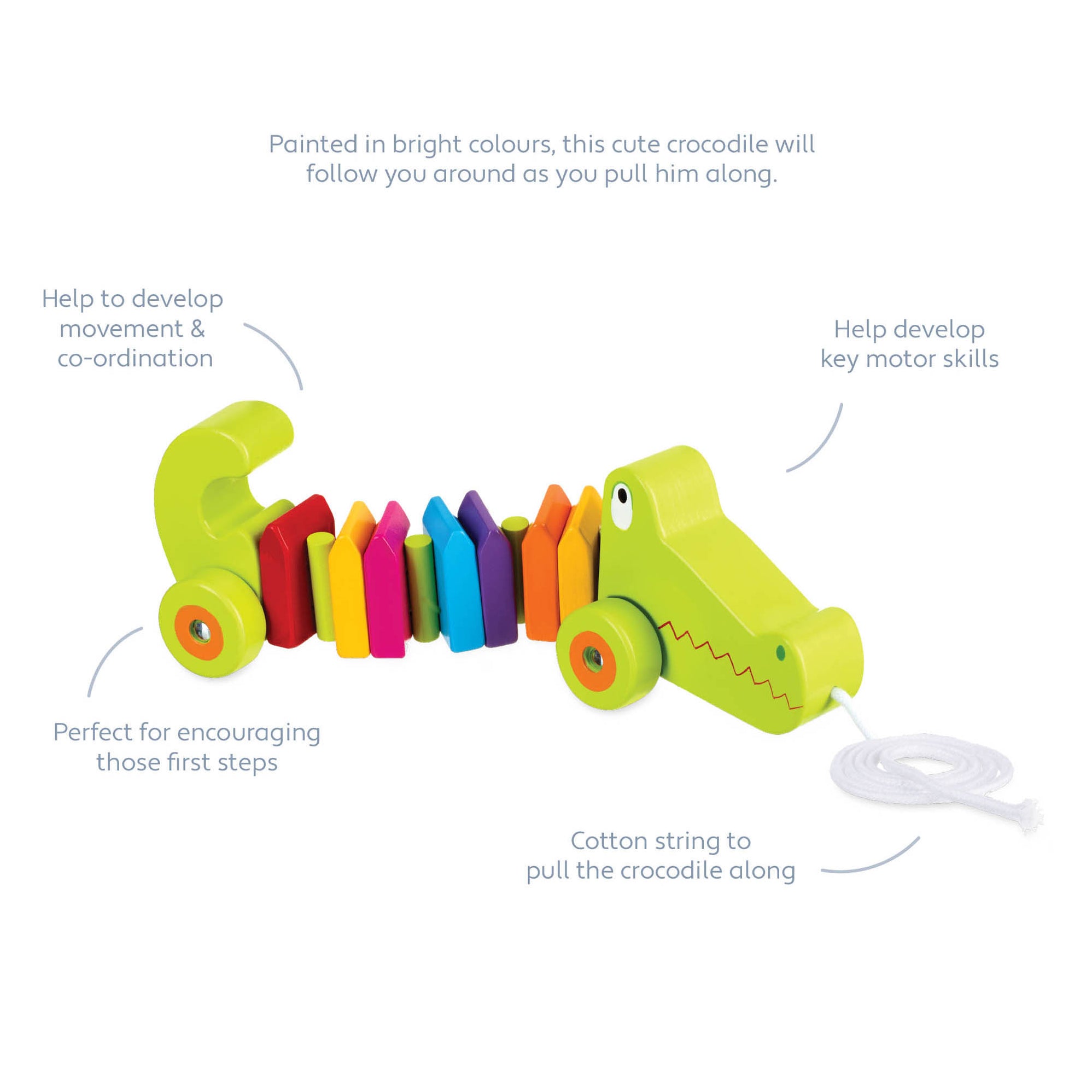 Crocodile Pull Along– Orange Tree Toys