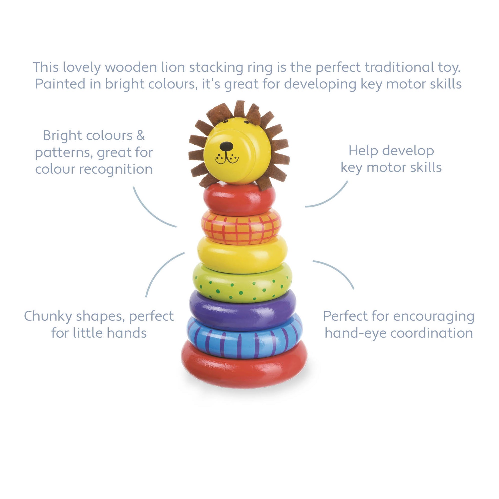 Lion Stacking Ring– Orange Tree Toys
