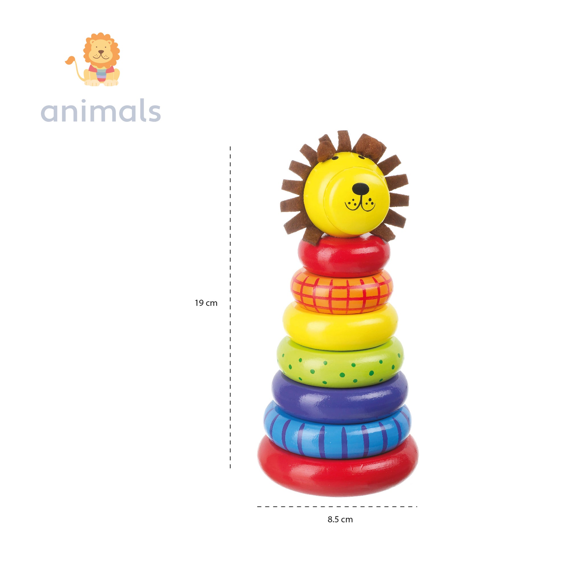Lion Stacking Ring– Orange Tree Toys