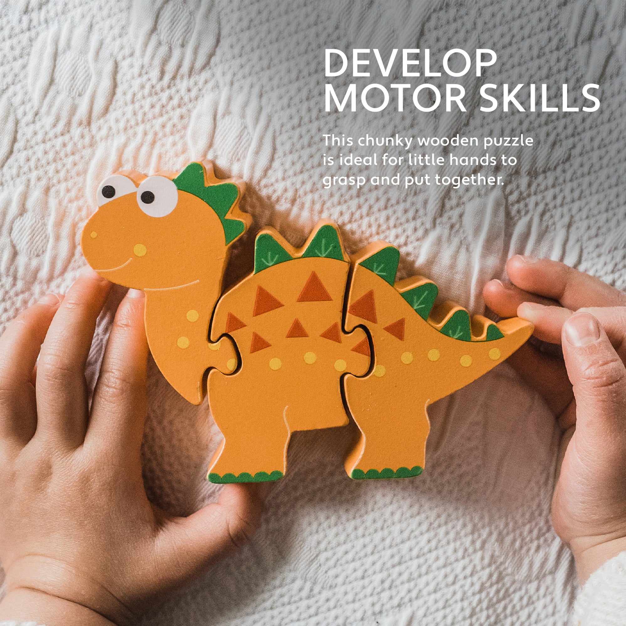 Stegosaurus Wooden Puzzle– Orange Tree Toys