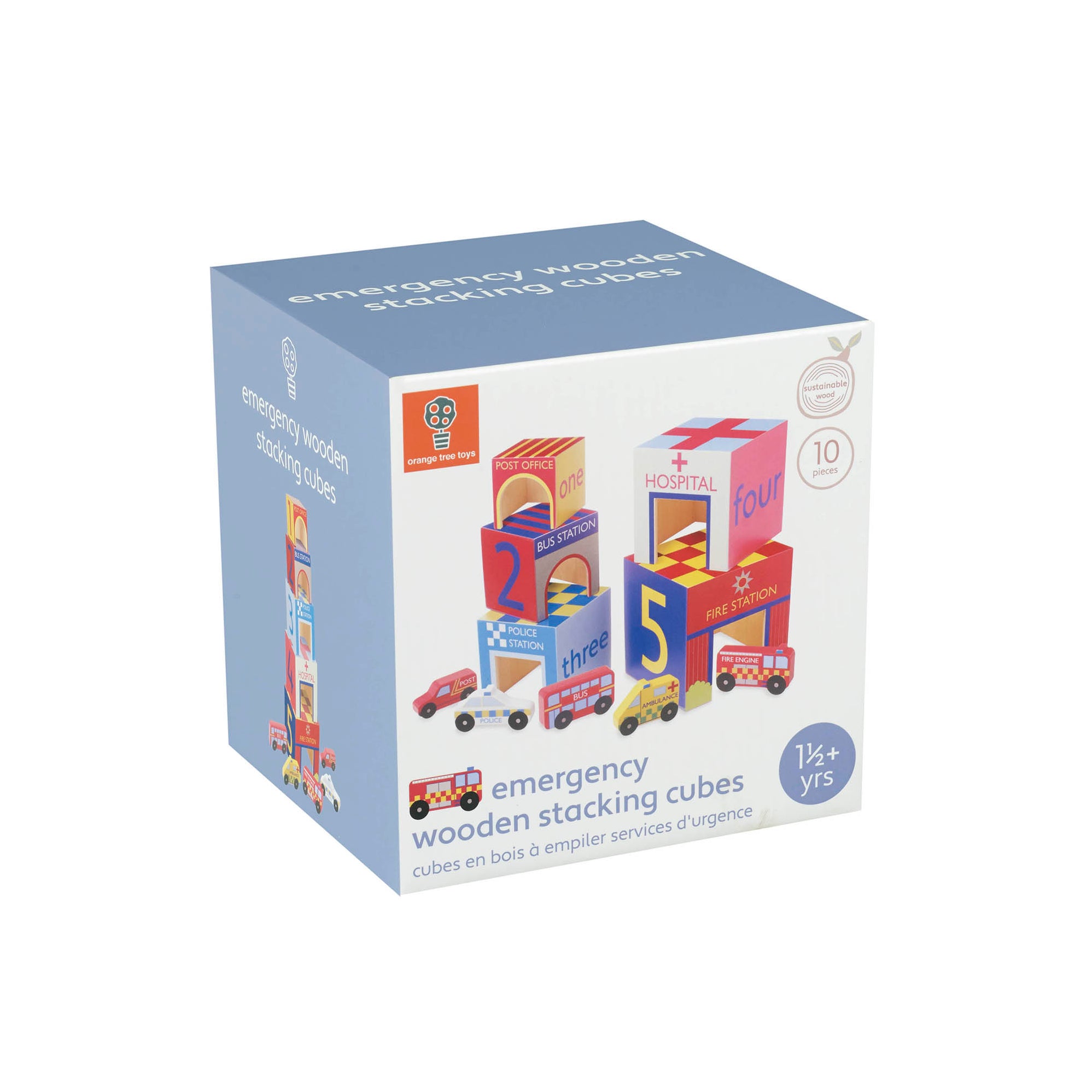 Emergency Services Wooden Stacking Cubes– Orange Tree Toys