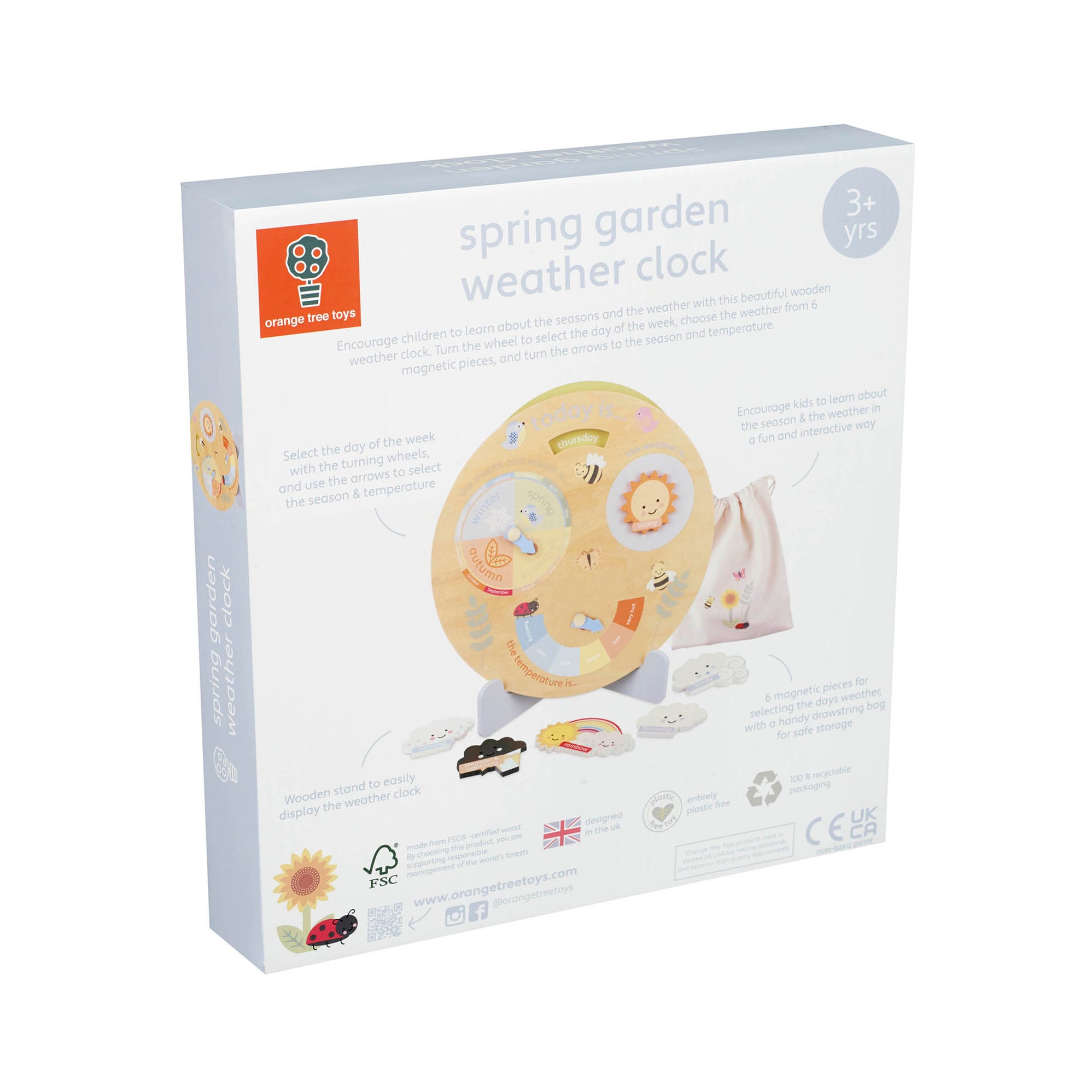 Spring Garden Weather Clock– Orange Tree Toys