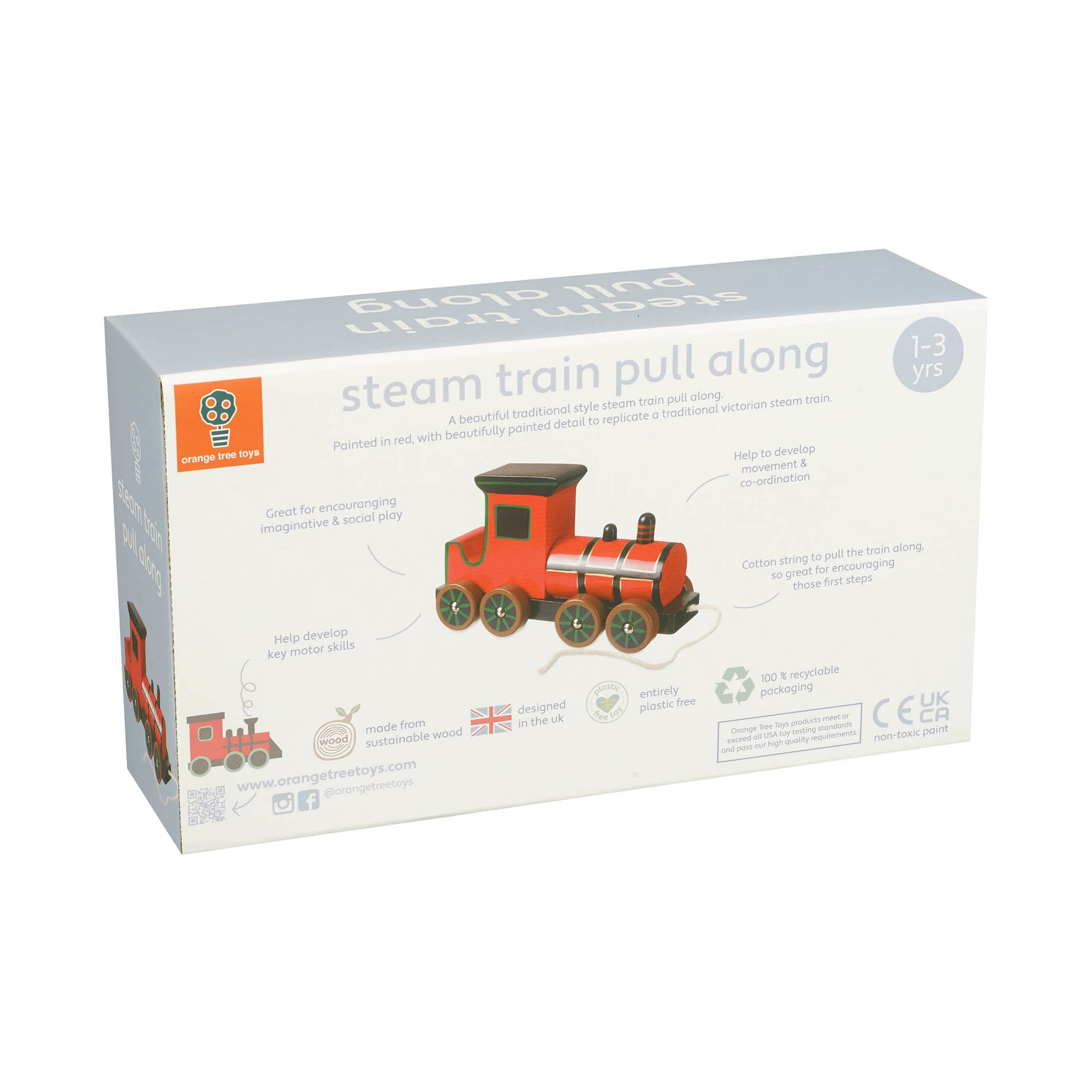 Steam Train Pull Along– Orange Tree Toys