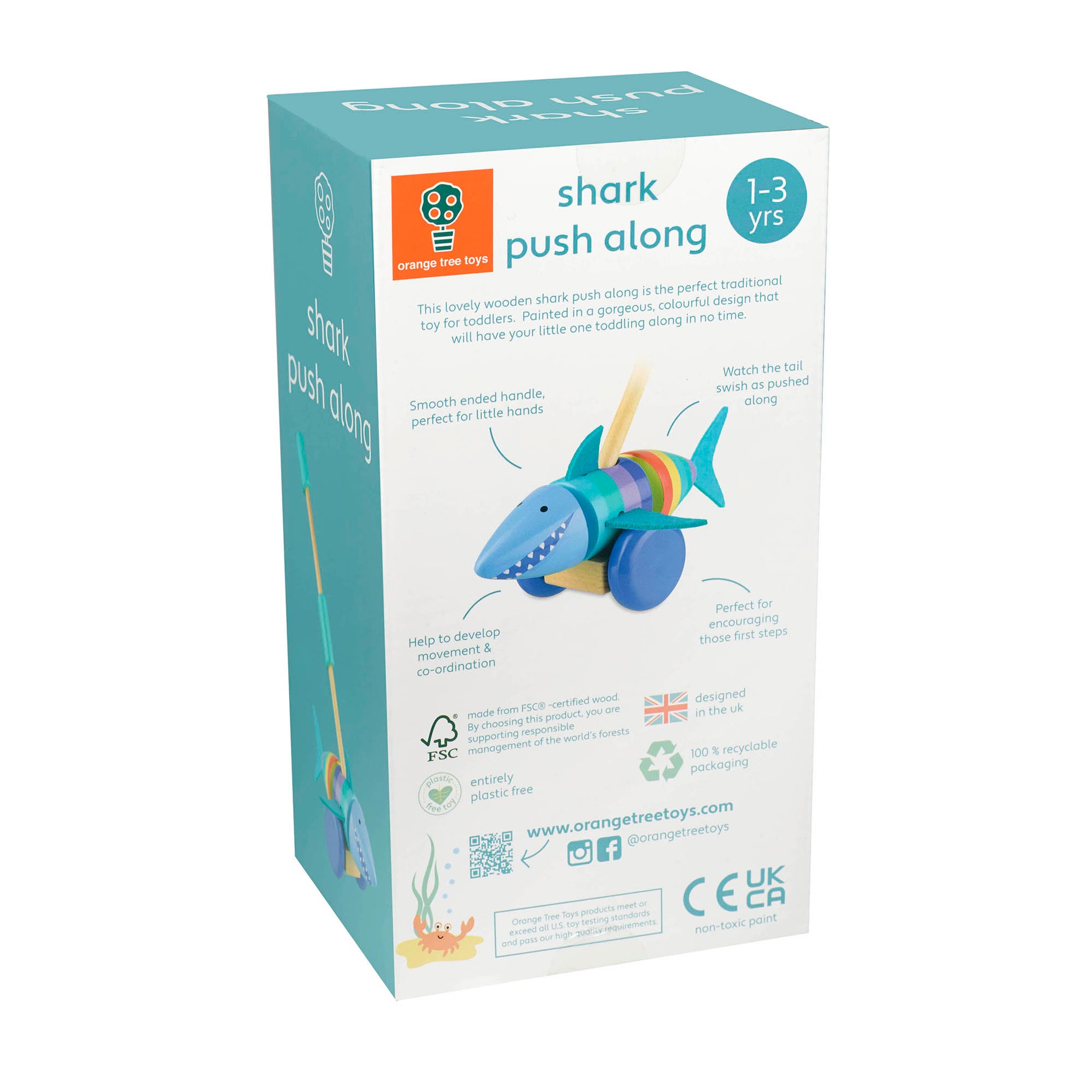 Shark Boxed Push Along– Orange Tree Toys