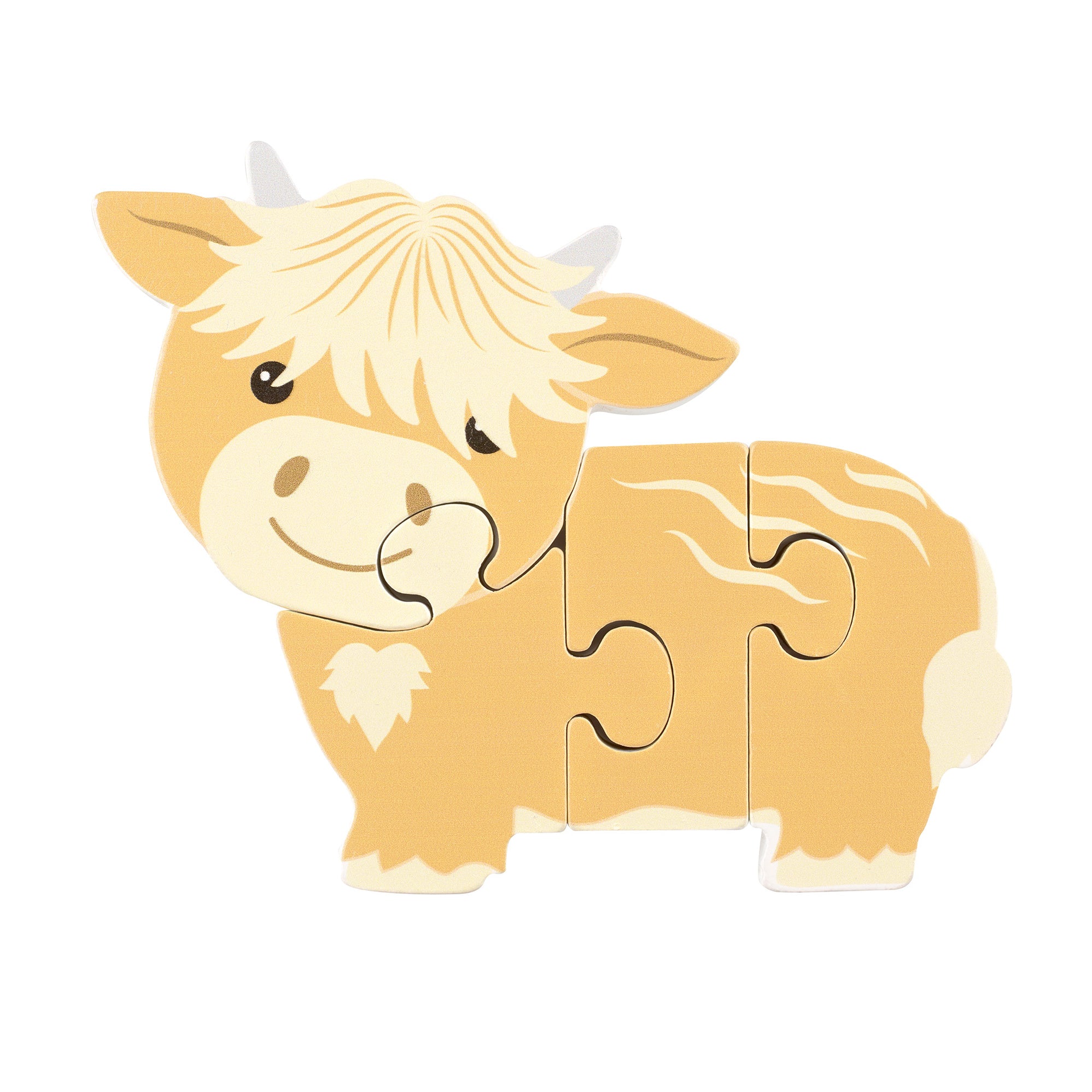 Highland Cow Wooden Puzzle– Orange Tree Toys