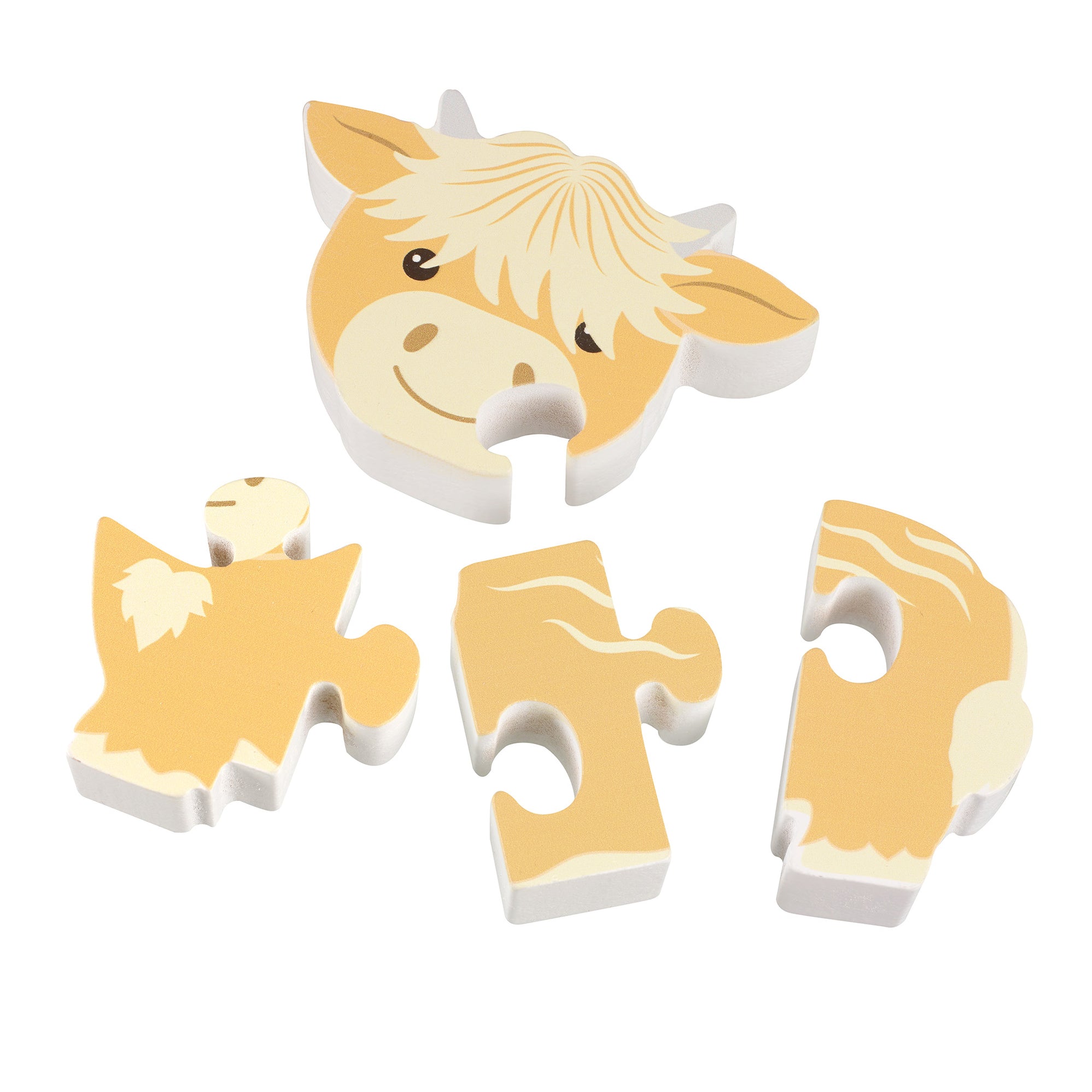 Highland Cow Wooden Puzzle– Orange Tree Toys