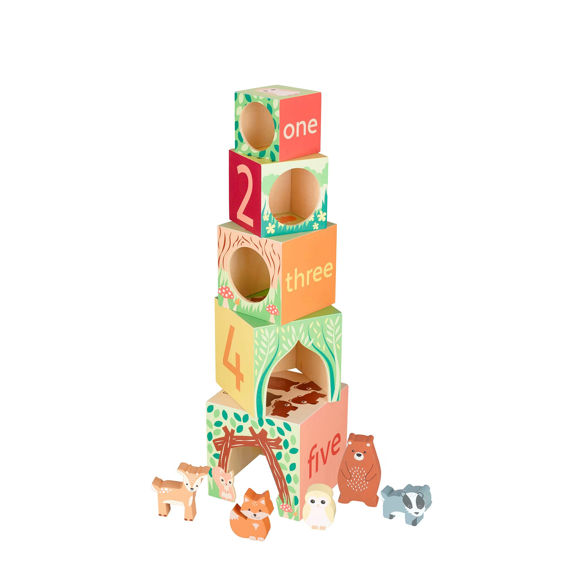 Woodland Animal Stacking Cubes– Orange Tree Toys