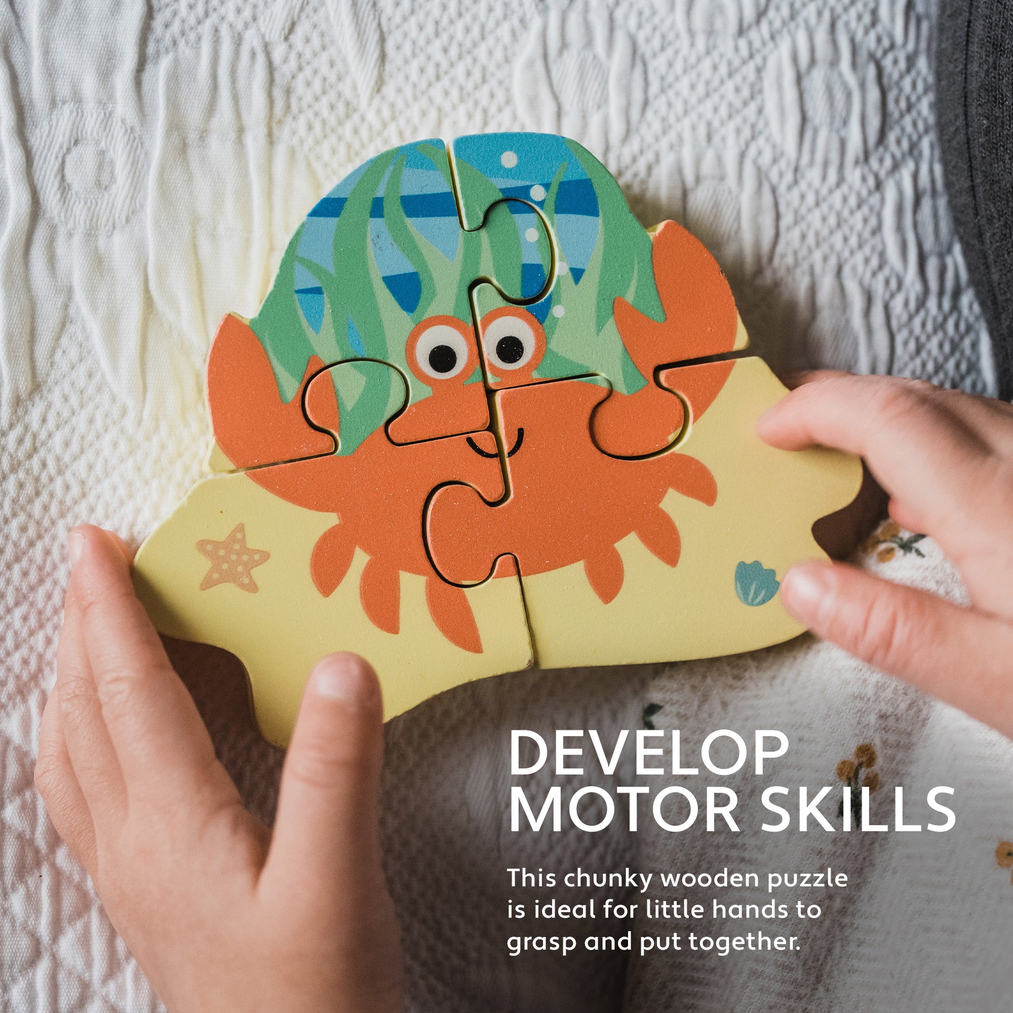 Crab Wooden Puzzle– Orange Tree Toys