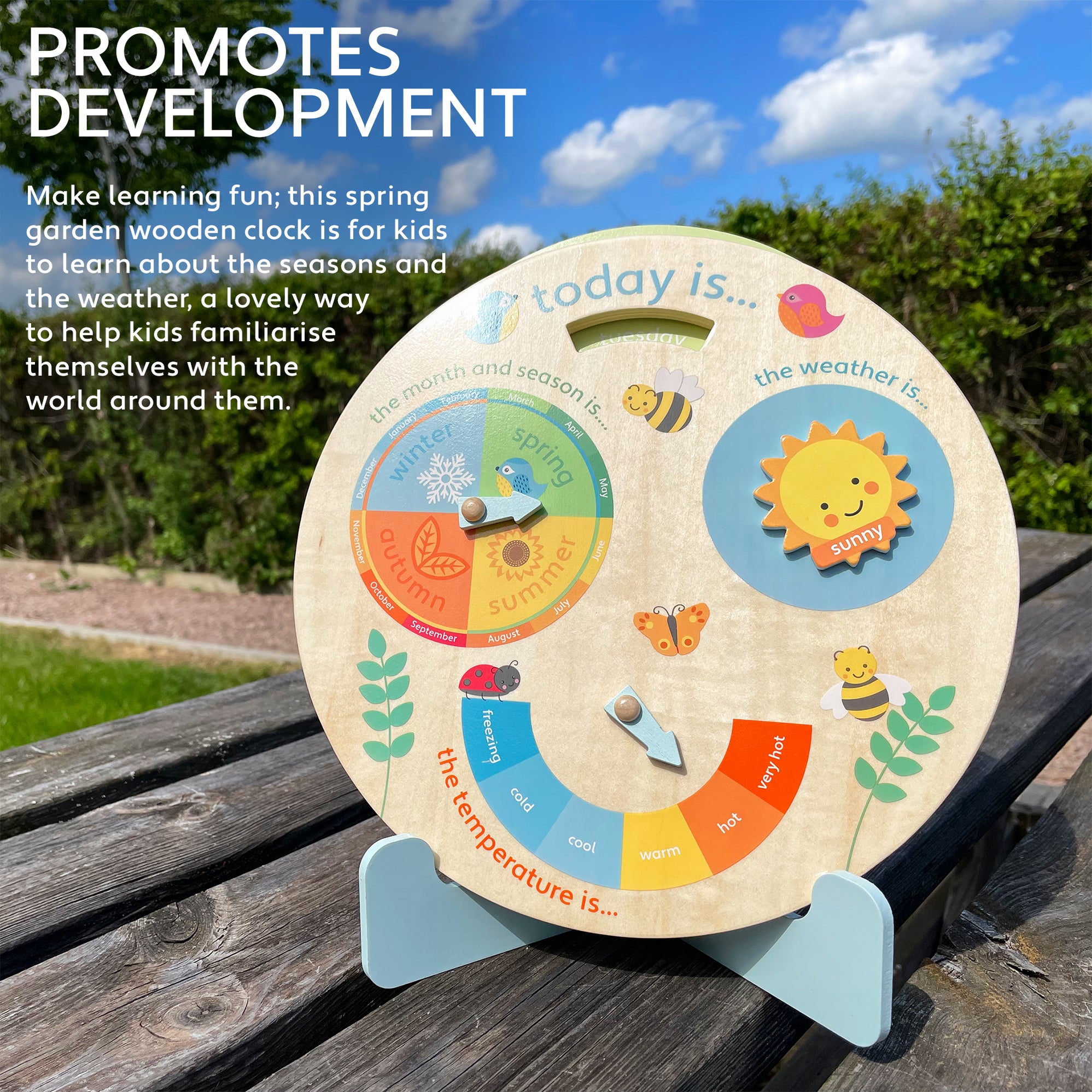 Spring Garden Weather Clock– Orange Tree Toys