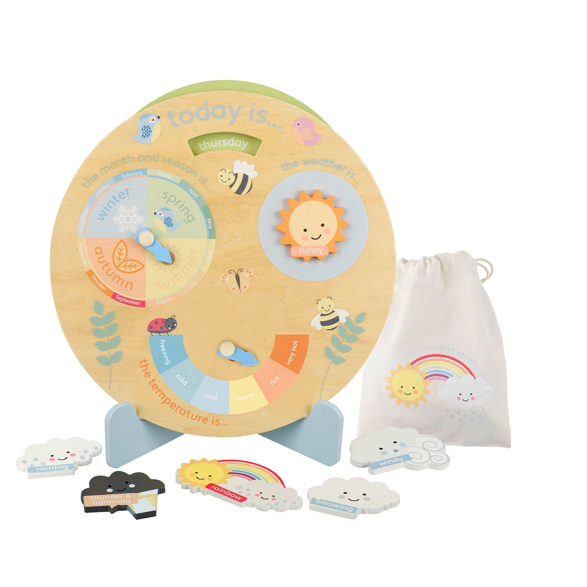 Spring Garden Weather Clock– Orange Tree Toys